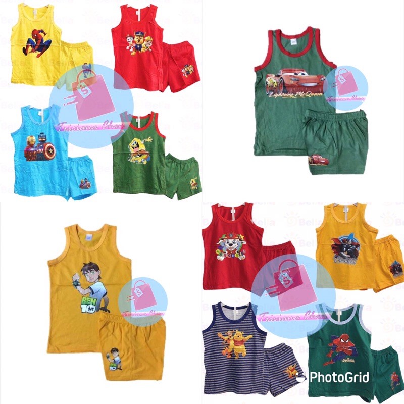 Terno character Sticker sando and short Set Kids wear For kids # ...
