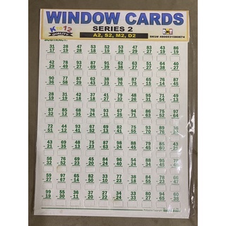 4 pcs Window Cards Set Addition, Subtraction, Multiplication , Division ...