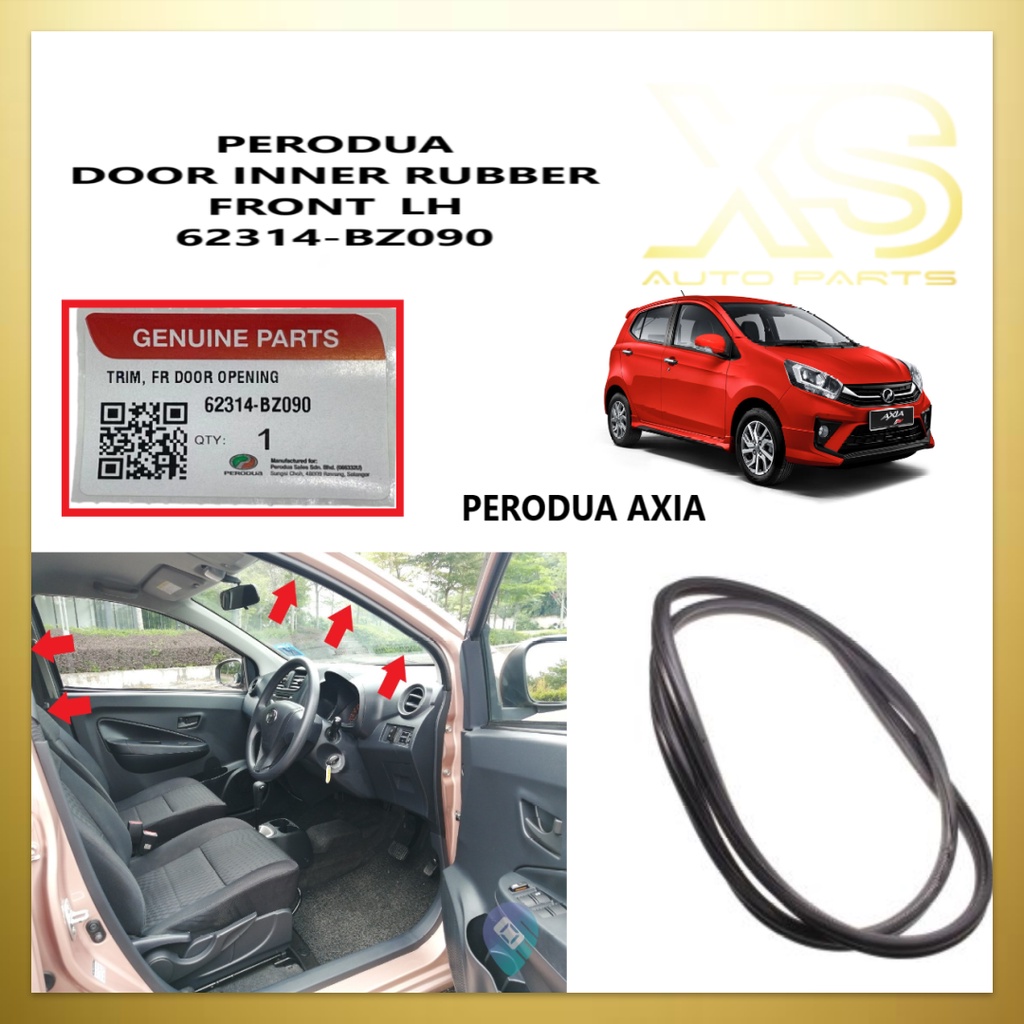 PERODUA AXIA D87A D93L DOOR INNUR RUBBER / WEATHERSTRIP ( INNER / BODY ...