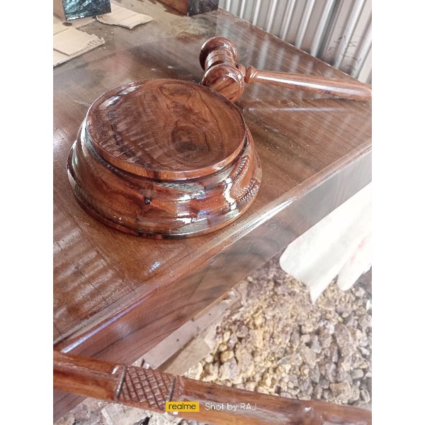 Gavel made of solid wood w/engrave | Shopee Philippines