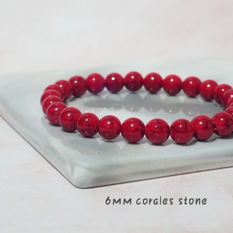 6mm corales stone bracelet (mother and child) | Shopee Philippines