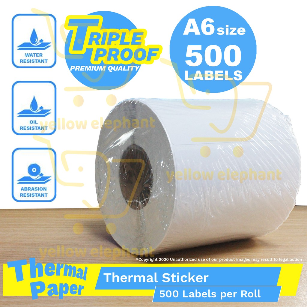 A6 100x150 Thermal Sticker Paper Label For Printer Waybill 300,350& 500 ...