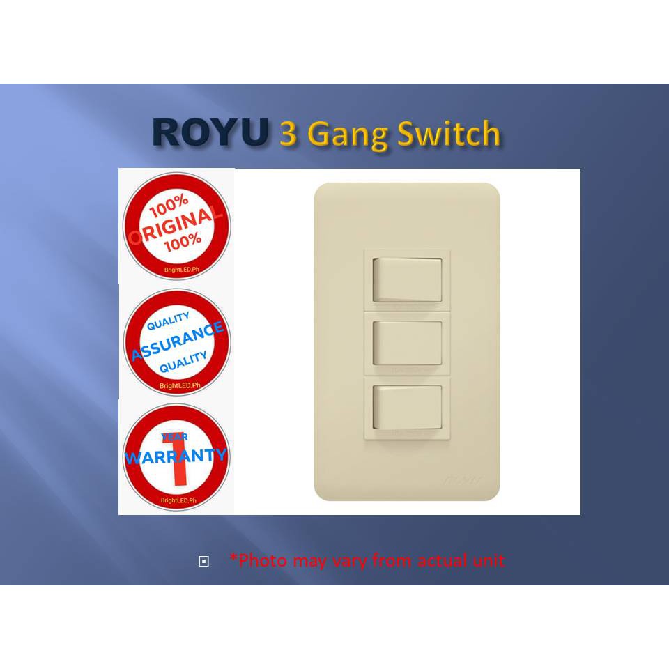 ROYU 3 GANG SWITCH, CLASSIC SERIES | Shopee Philippines