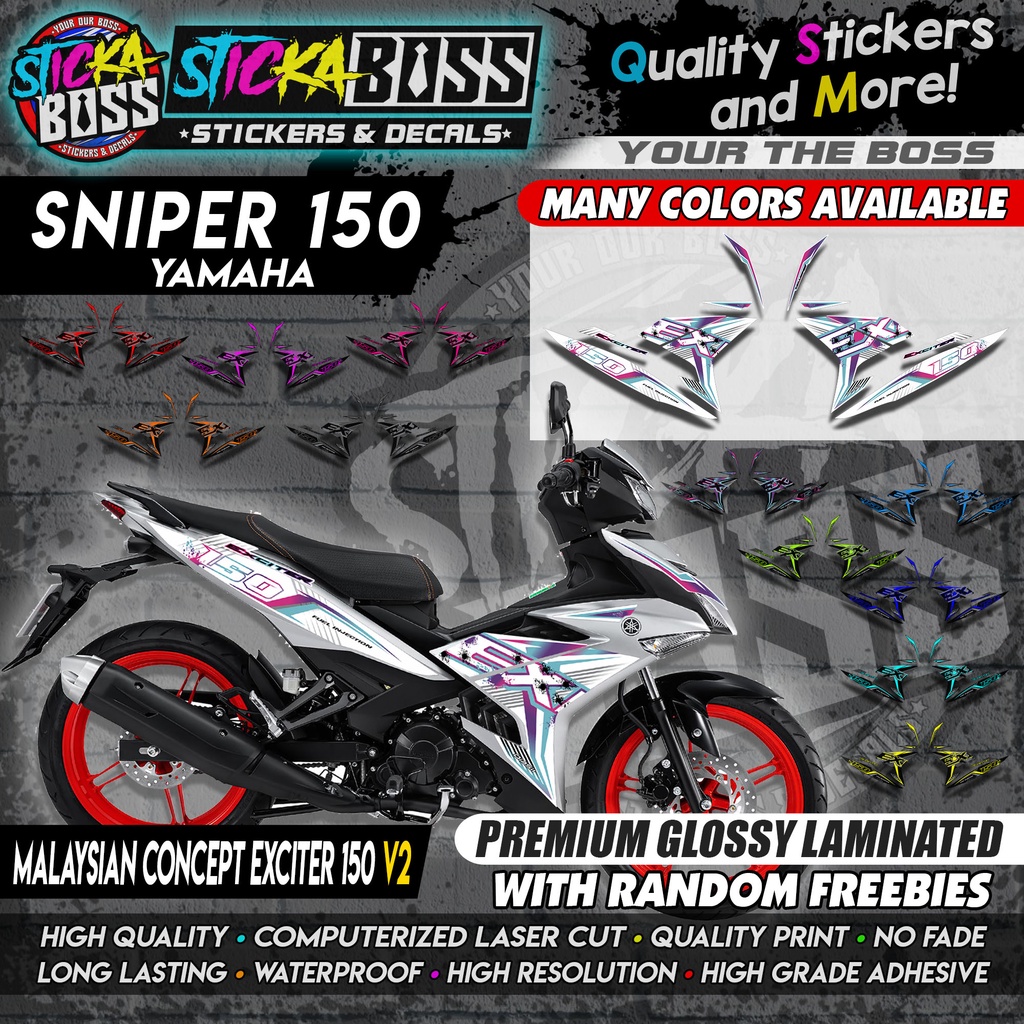 SNIPER 150 Stock Decals 【 MALAYSIAN CONCEPT EXCITER 150 V2 】 (Y15ZR ...