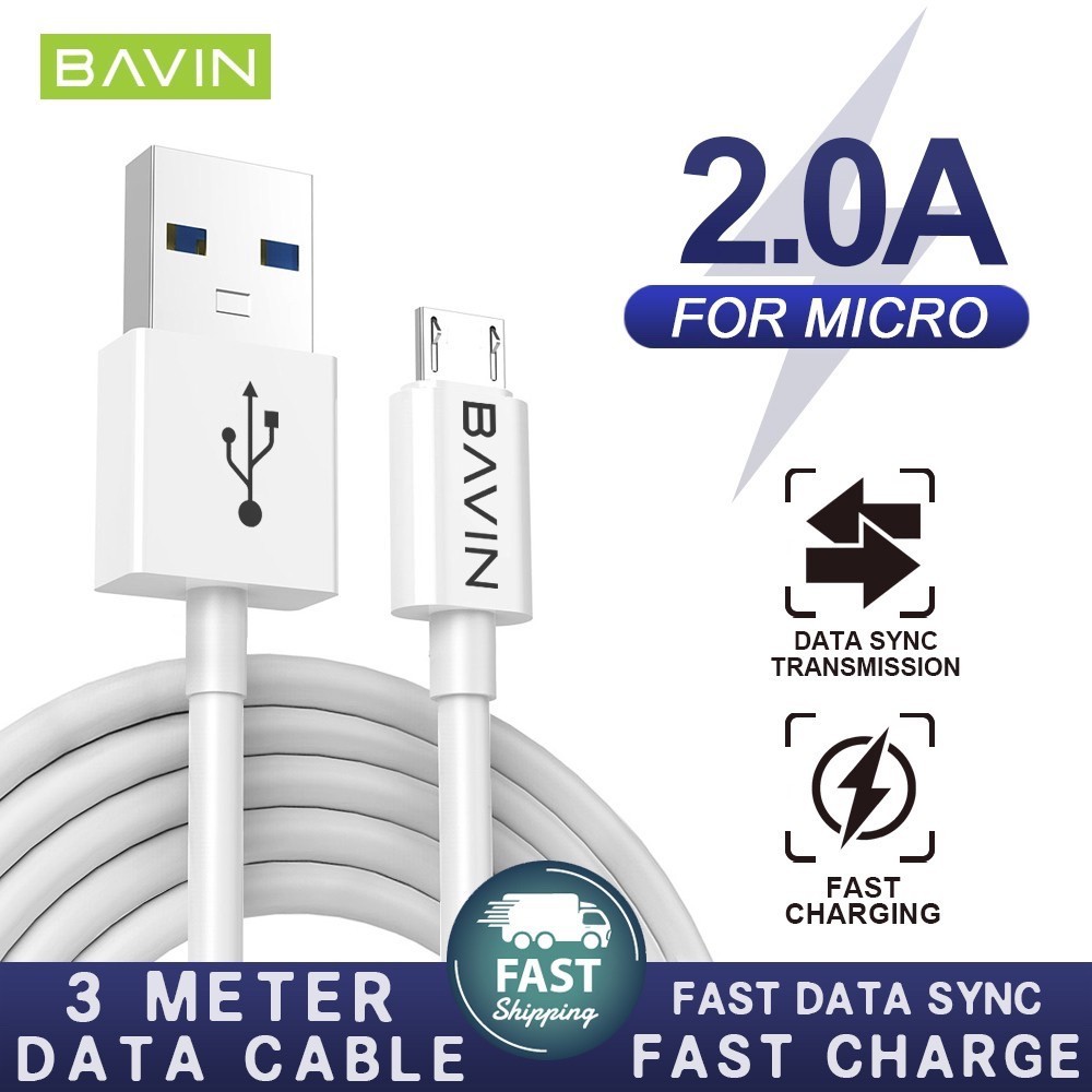 BAVIN【CB008】Data Cable High Speed Transmission USB Cable 1/2/3 Meter ...