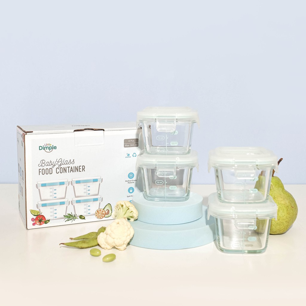 Mini Food Container Square Blue 160ml | Shopee Philippines
