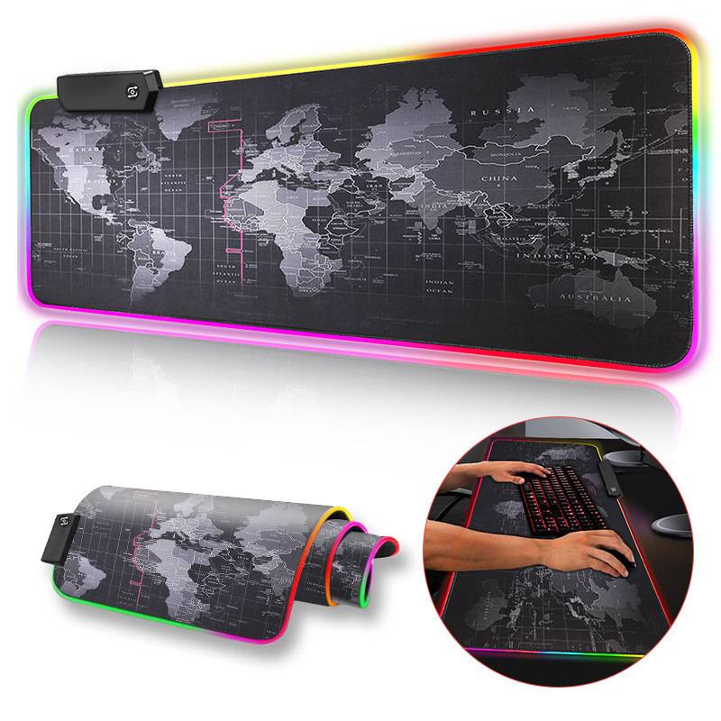 400*900*4mm RGB Gaming Mouse Pad Colorful LED Lighting Mouse Pad Large ...