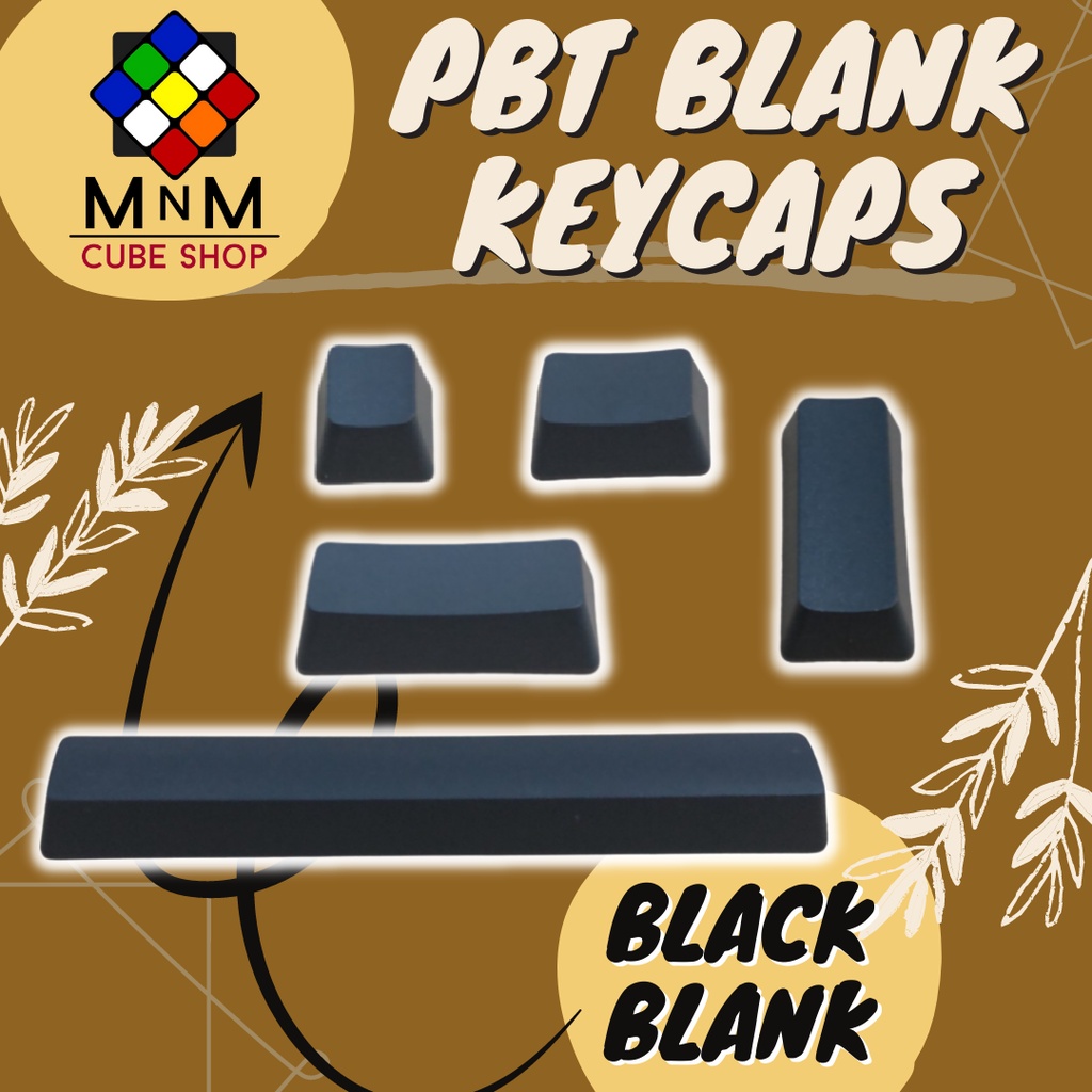 PBT Black Blank Keycaps for Mechanical Keyboards Non-Backlit Non-Double ...