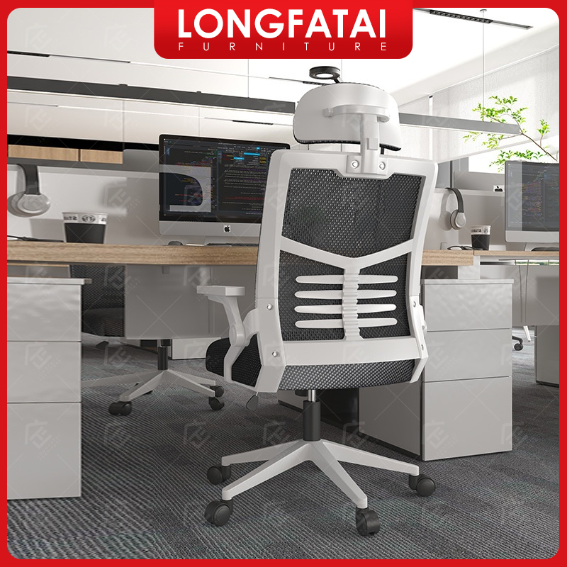 Korean Style Ergonomic Office Chair with Head Rest and Lumbar Support ...