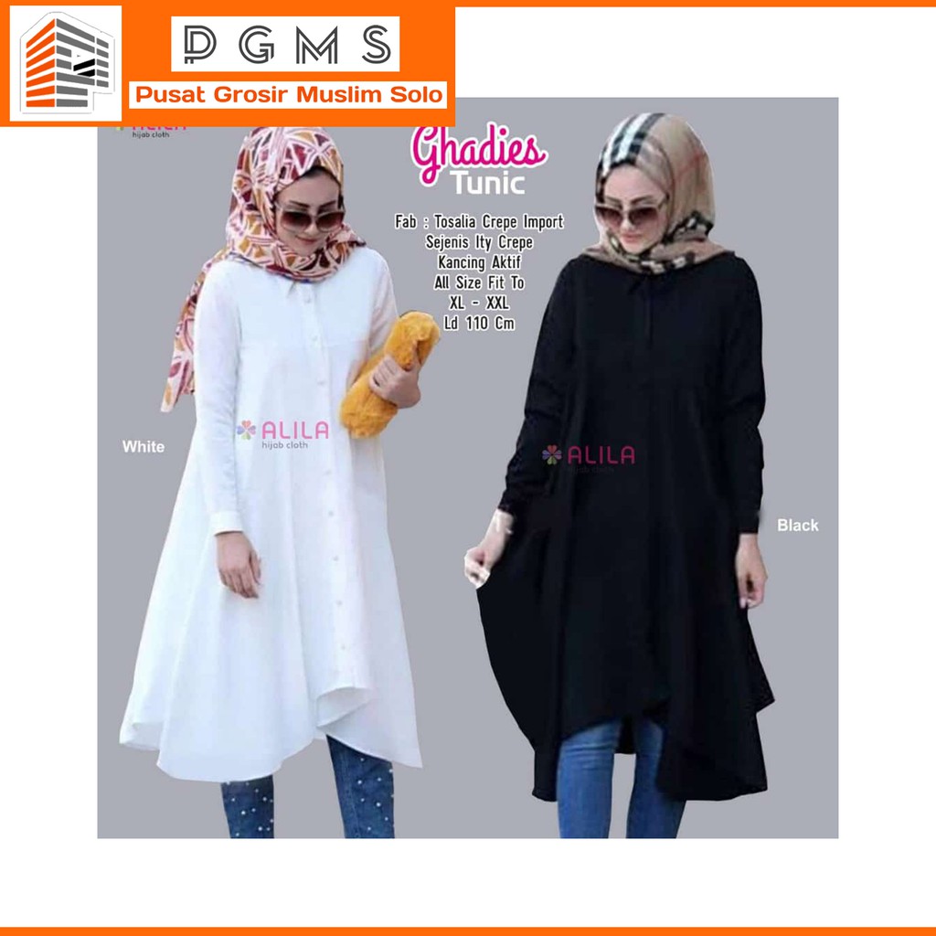Gamis Ghadies Tunic Original Alila Hijab | Shopee Philippines