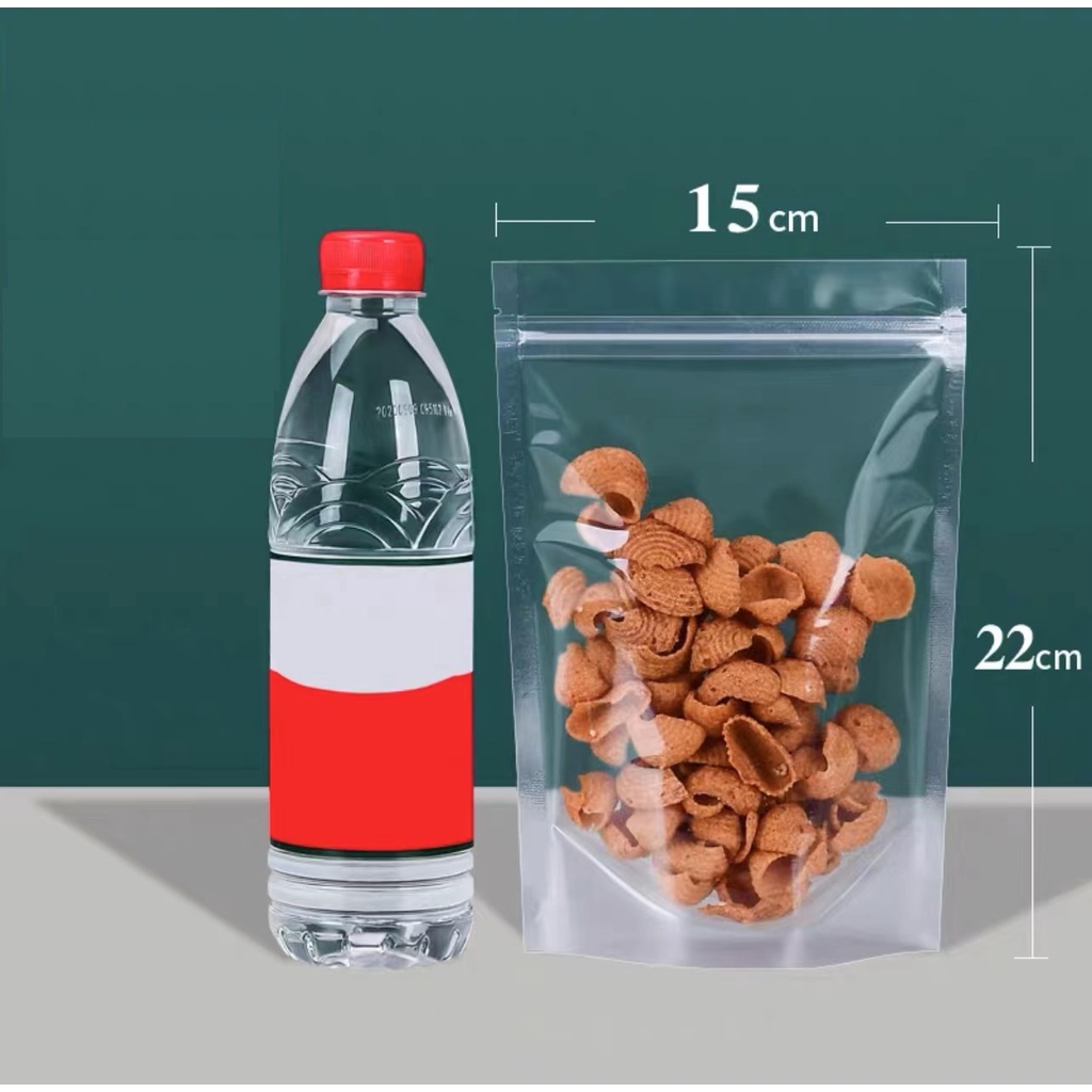 50pcs/100pcs Full Clear Stand Up Pouch Packaging Bag Resealable Pouch ...