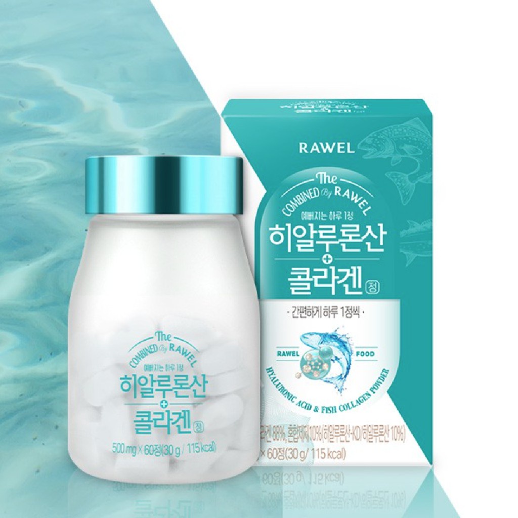 Rawel Supplements Skin Beauty Care Hyaluronic Acid Collagen (500mg ...