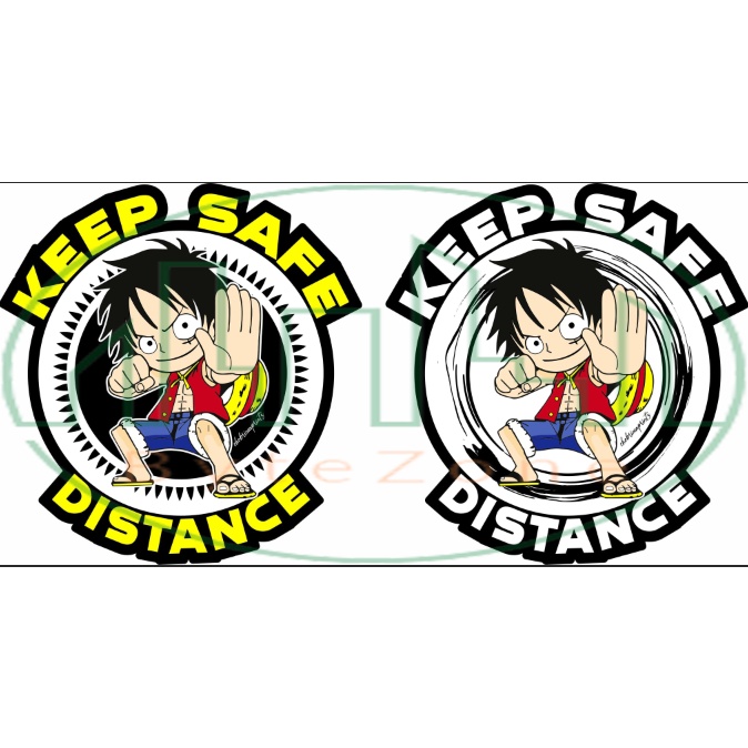 ONE PIECE KEEP DISTANCE VINYL STICKER WATERPROOF HIGH QUALITY ...