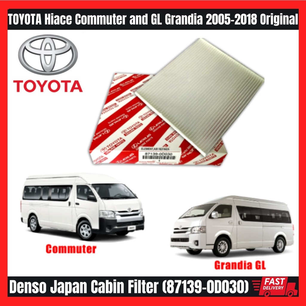 TOYOTA Hiace Commuter and GL Grandia 2005-2018 Denso Cabin Filter ...