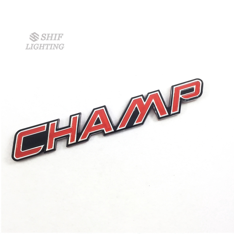 1 x ABS CHAMP Letter Logo Car Auto Decorative Emblem Sticker Badge ...