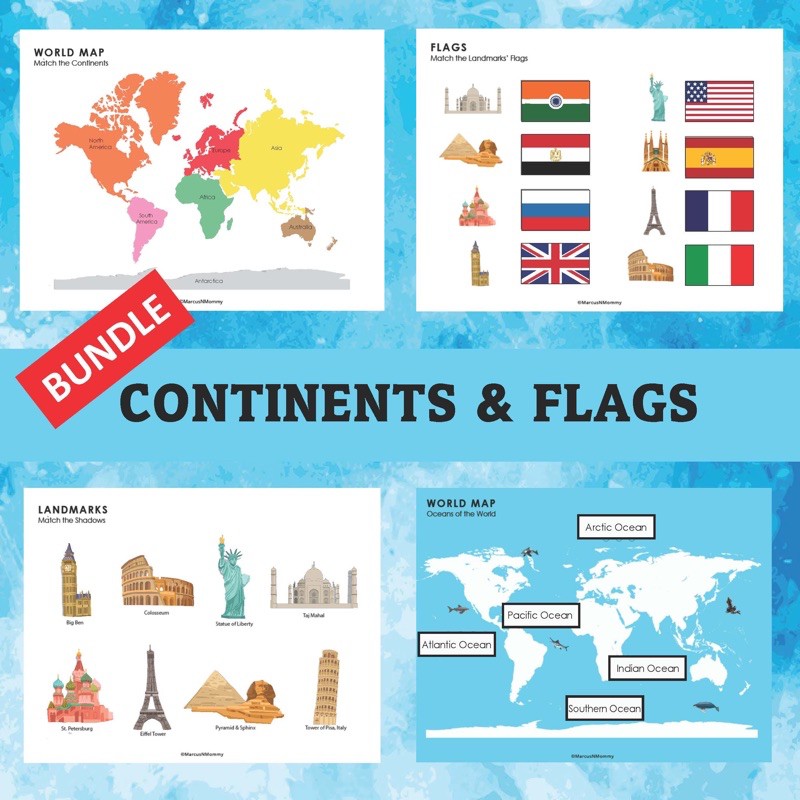 Continents, Flags & Countries Book - Educational Learning Material for ...