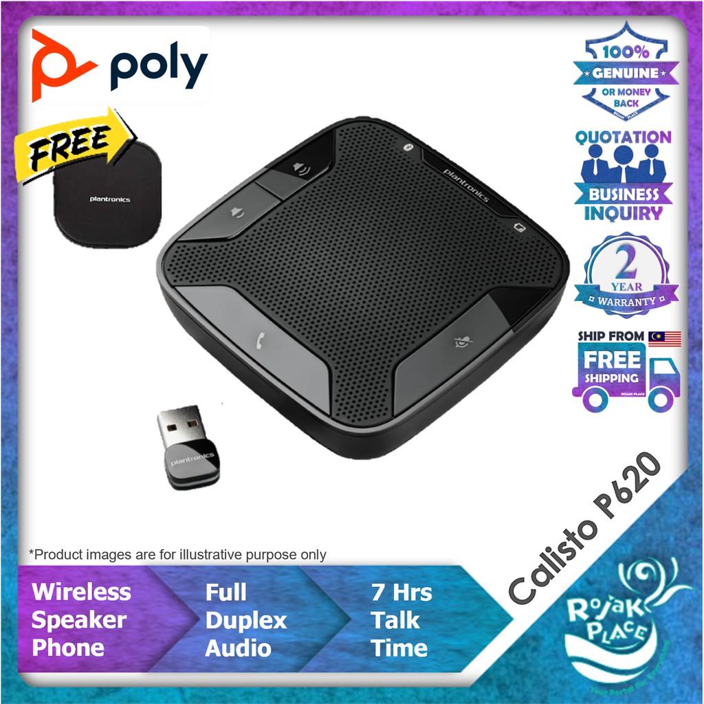 Poly Calisto P620 Professional Portable Wireless Bluetooth Speakerphone ...
