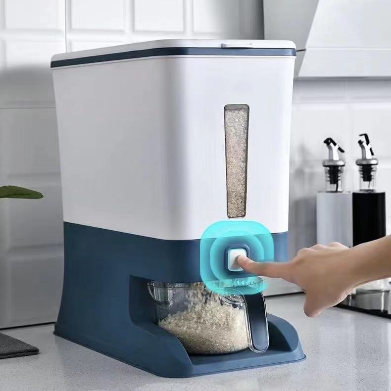 KaisaVilla 5/10kg Rice Dispenser Moisture-proof moth proof Dustproof ...