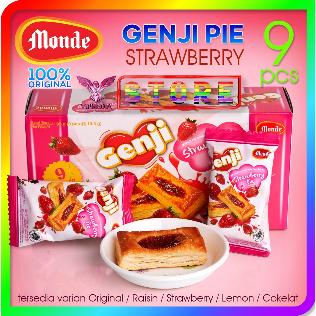 Monde Genjie Pie STRAWBERRY 1 BOX contains 9 pcs | Shopee Philippines