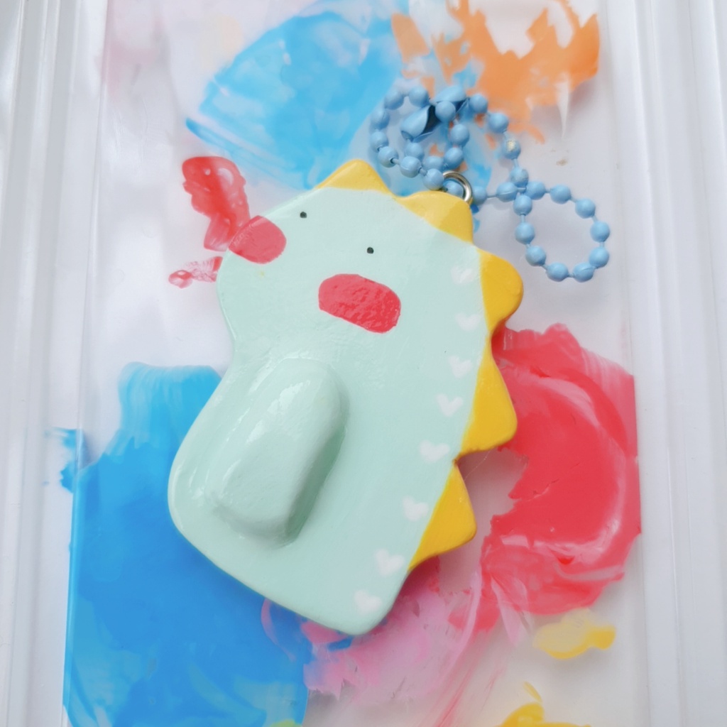Clay keychain-Dinosaur (handmade) | Shopee Philippines