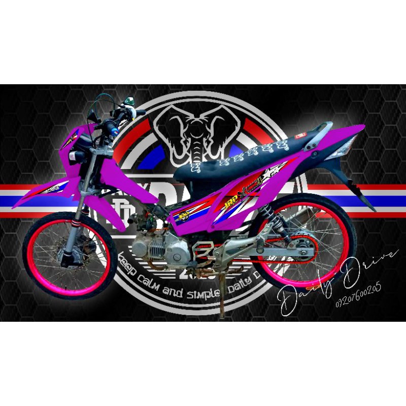 HONDA XRM 125 TRINITY JRP X DAENG SAI4 STOCK DECALS DESIGN | Shopee ...