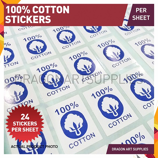 100% Cotton stickers label (24pcs per sheet) | Shopee Philippines