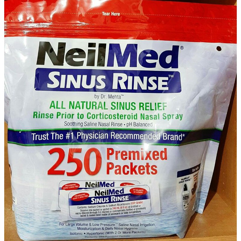 NeilMed Sinus Rinse 250 Premixed Packets EXP: Jan. 2028 | Shopee ...