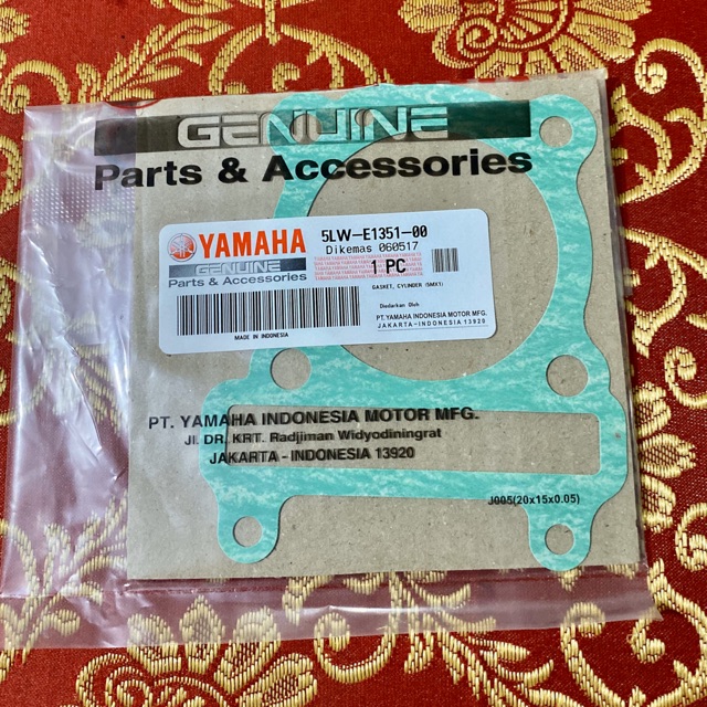 5LW-E1351-00 GENUINE BASE GASKET MIO SPORTY SOUL FINO NOUVO | Shopee ...