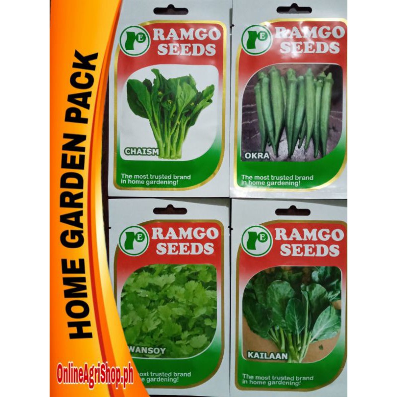 RAMGO SEEDS VEGETABLE PACKS (CHAISM FLOWERING PECHAY / OKRA / KAILAAN ...