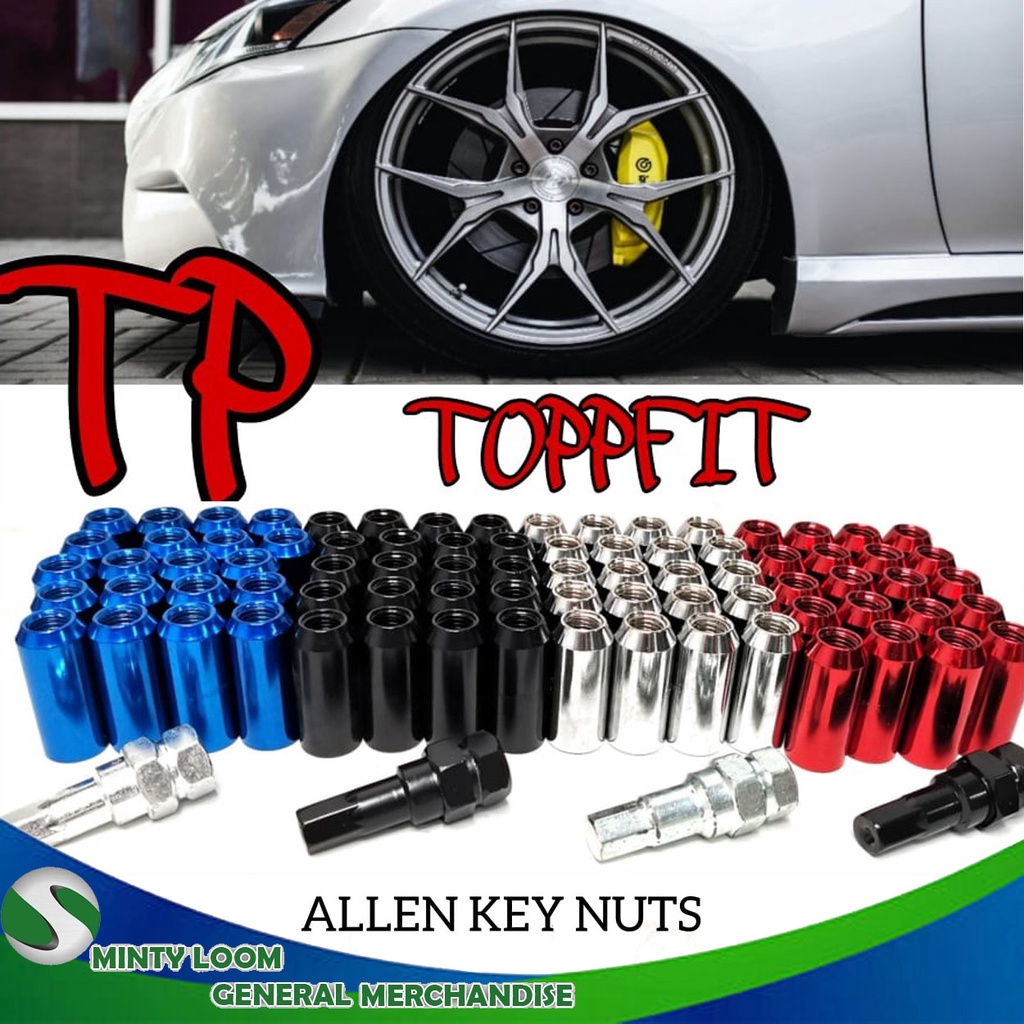 Top Fit Steel Lug Nuts 12mm x 1.50 Allen Key Nuts | Shopee Philippines