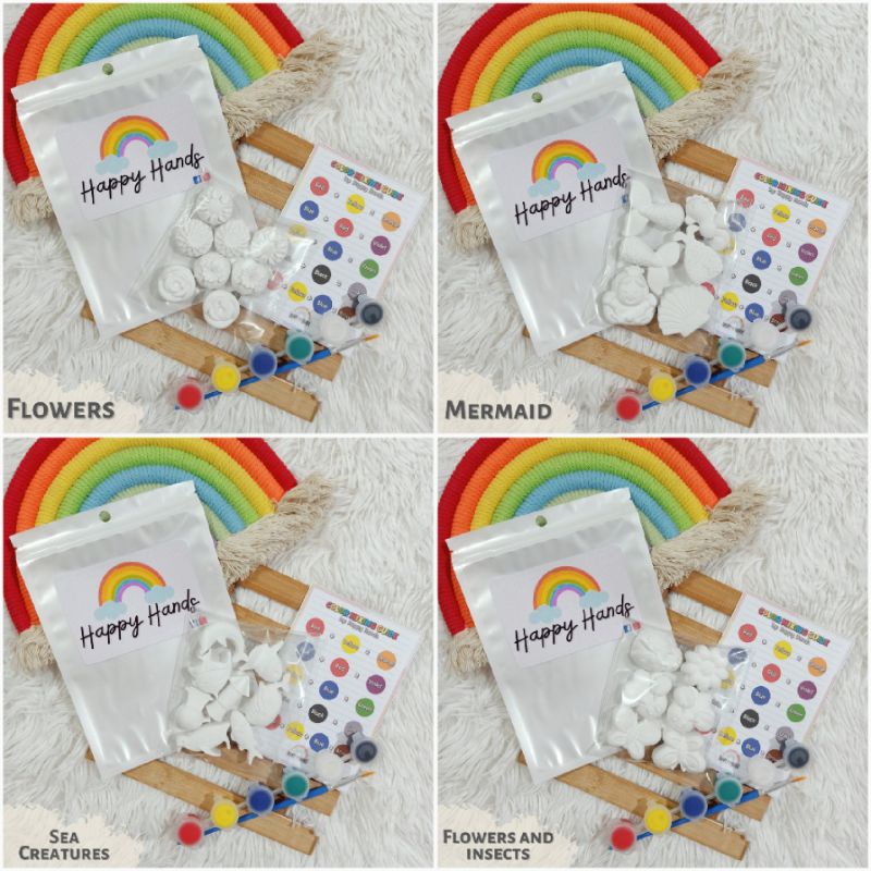 Plaster Figures MINI KIT by Happy Hands Ph | Painting Kit | Party ...