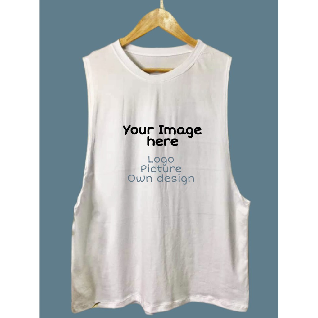 Customize Graphic Muscle Tee (OWN DESIGN ONLY) (Sando for Men) | Shopee ...