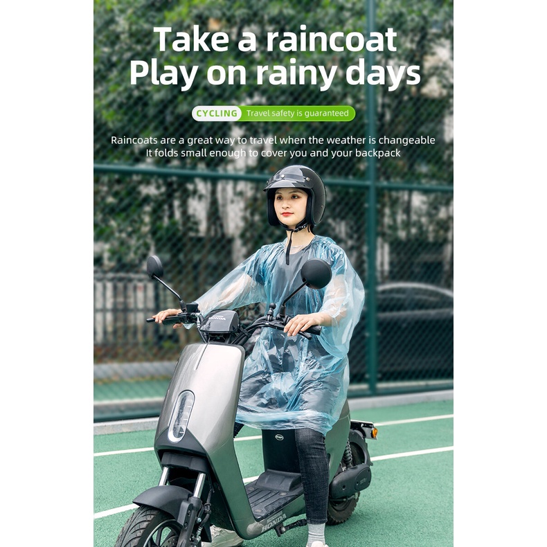 Rockbros Disposable Mini Raincoat Portable Long Full-Body Thickened ...