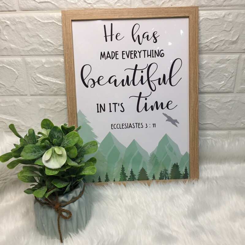 WOOD FRAMES- BIBLE VERSE INSPIRATIONAL VERSES HOME DECOR FRAME | Shopee ...