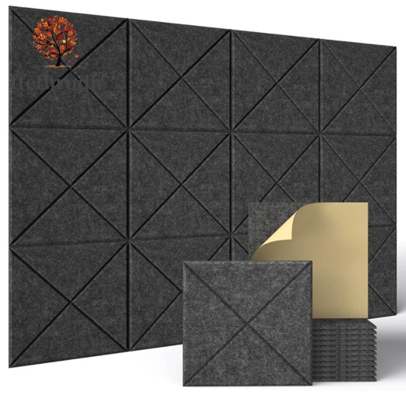12 Pcs Acoustic Panels,Sound Insulation Board,Wall Sound Insulation ...