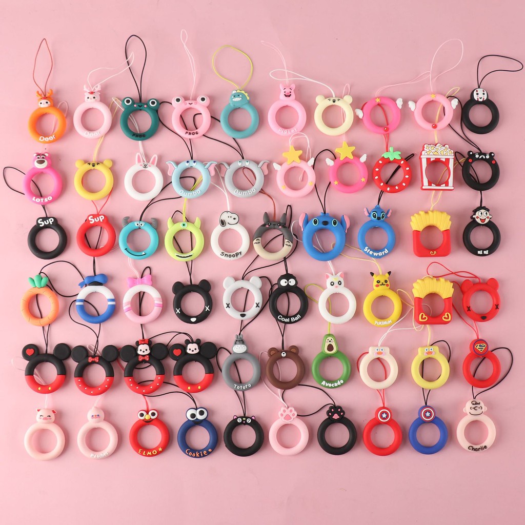 3D cartoon multifunctional strap keychain mobile phone lanyard, support ...