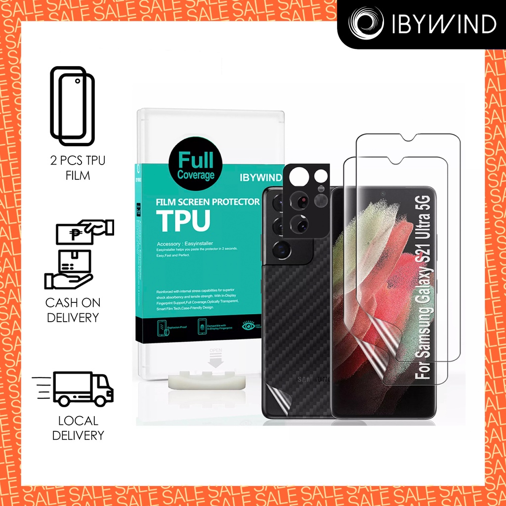 IBYWIND TPU For Samsung Galaxy S21 Ultra, with 2 Pcs TPU, 1 Pc Camera ...