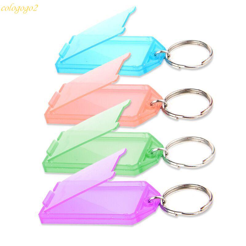 Cologogo2 20 Pcs Small Colorful Key Tags with Transparent Covers ...