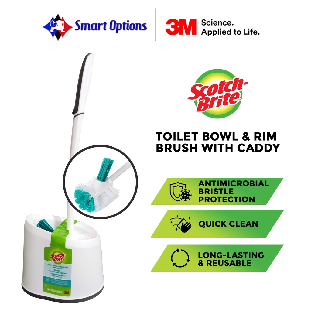 3M SCOTCH-BRITE™ TOILET BOWL AND RIM BRUSH WITH CADDY | Shopee Philippines