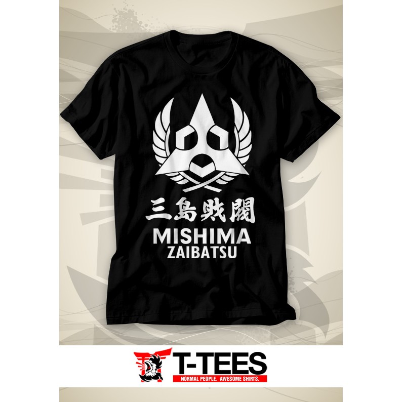 T-TEES - Gamer T-shirt Tekken - Mishima Zaibatsu (Black) | Shopee ...