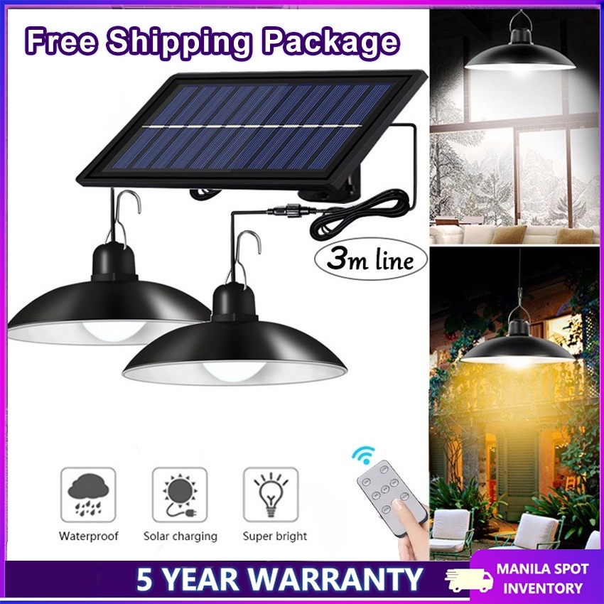 Solar Panel Light Bulb Indoor House Celing Lamp Outdoor Waterproof ...