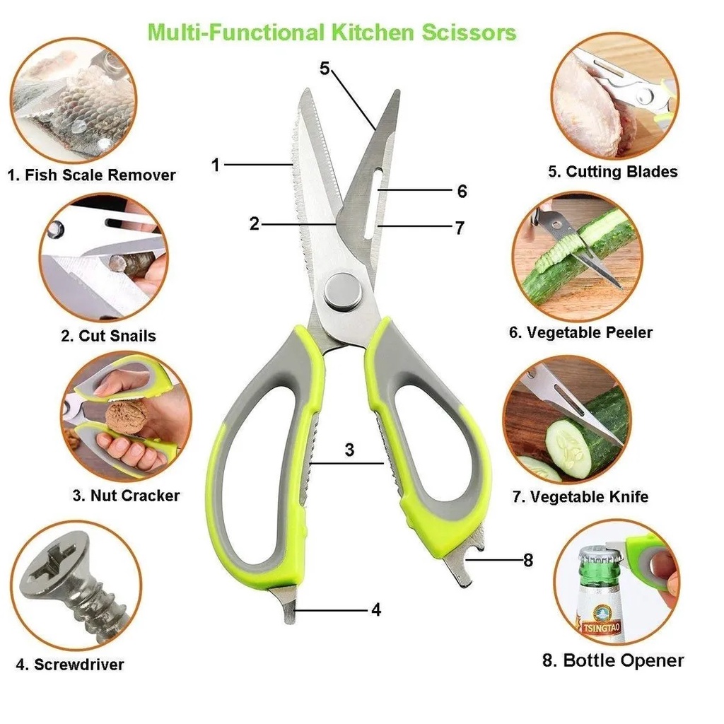 Miniso Multipurpose Kitchen Scissor | Shopee Philippines