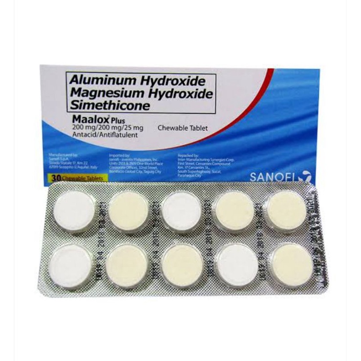 Maalox Plus - 10 TABLETS | Shopee Philippines