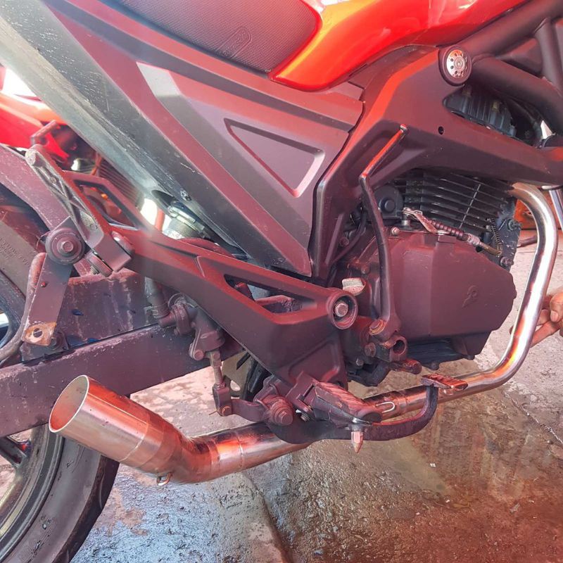 RUSI MOJO200 BIG ELBOW EXHAUST | Open spec 51mm Exhaust | Mojo 200 ...