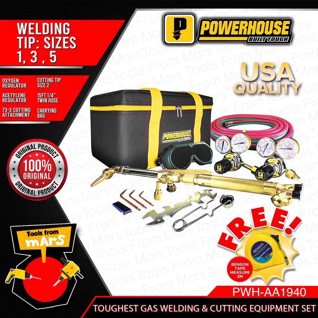 POWERHOUSE Gas Welding and Cutting Outfit Equipment Harris SET PWH ...