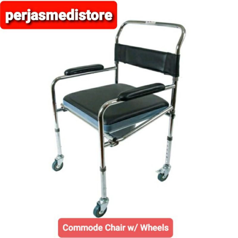 Quality Commode Chair with Wheels and Foam | Shopee Philippines