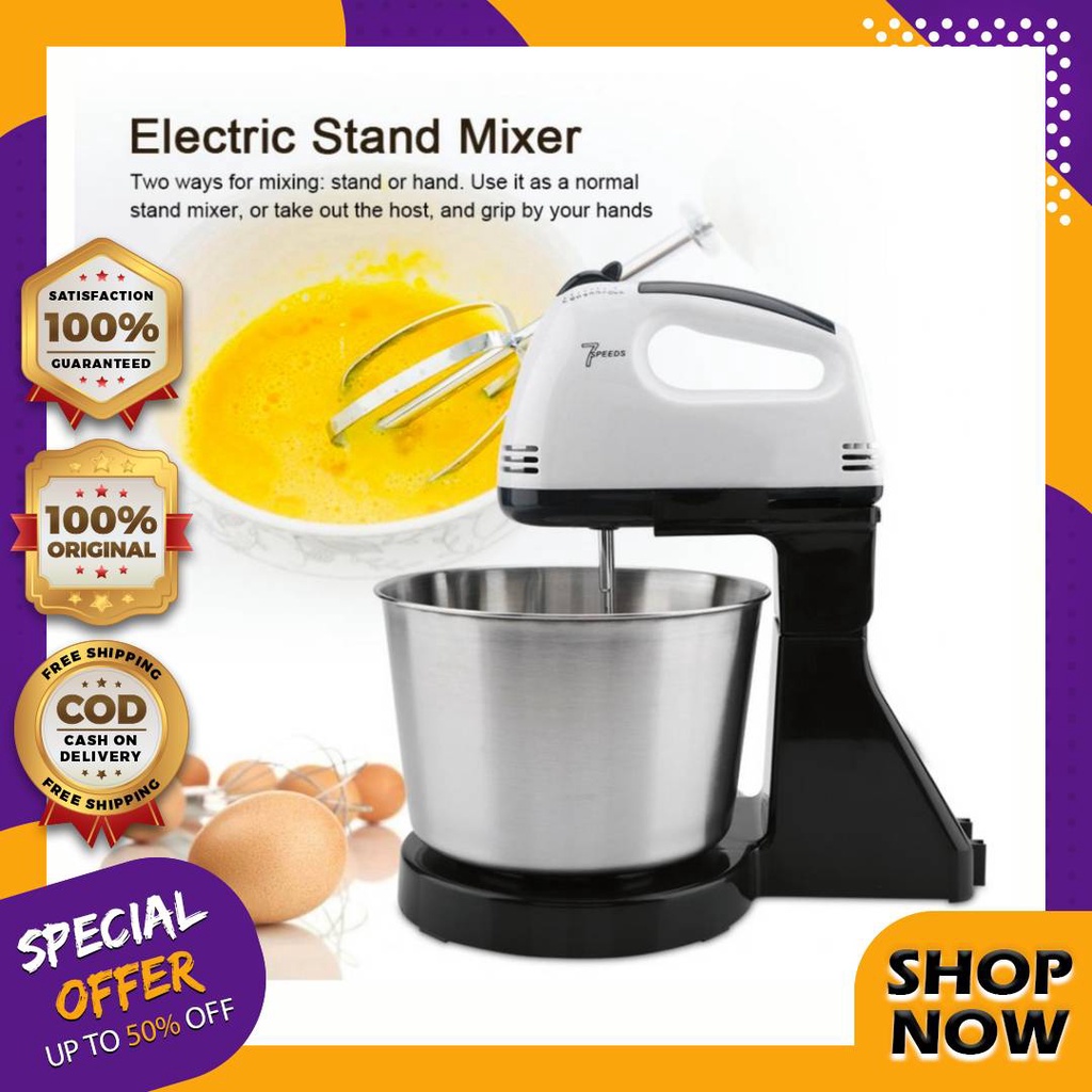 Best Promo Original 7 Speed Electric Mixer with Stand and Stainless ...
