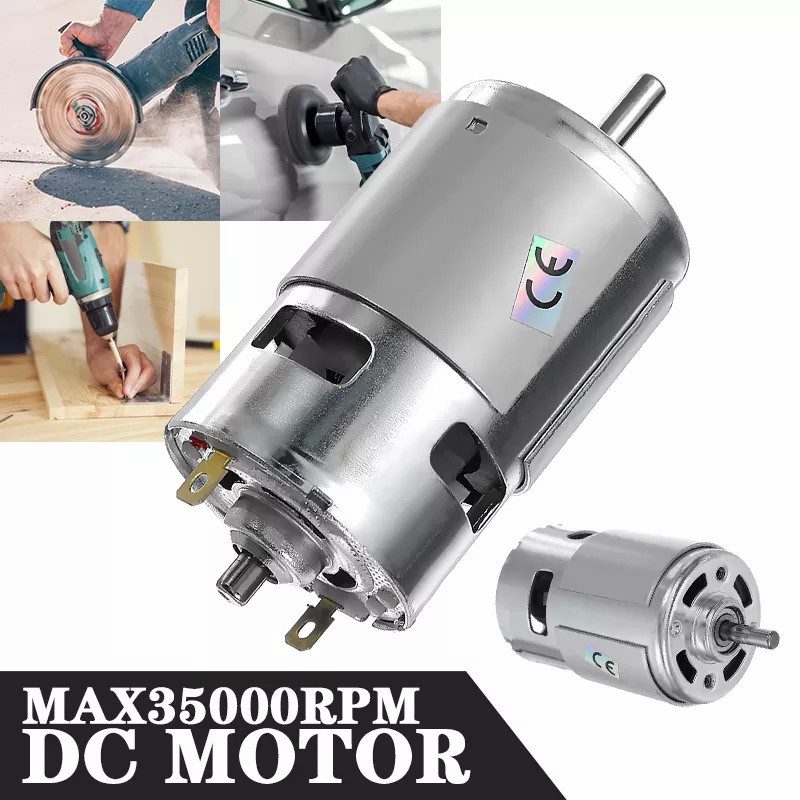 Dc Motor 12V 24V 30V Dinamo 775 Axis D High Power Torque 18000 RPM ...