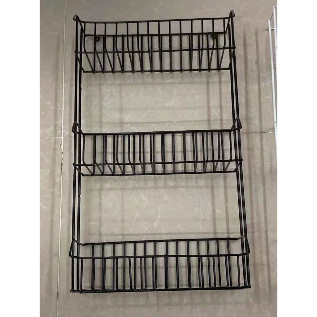 MAPLE SHOP's Black/WHITE Coated Bathroom K-Rack 3 Layer Bathroom Wall ...