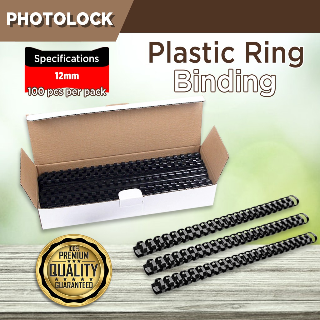 (100pcs) QUAFF Plastic Binding Ring A4 Size 8MM, 10MM, 12MM, 14MM ...